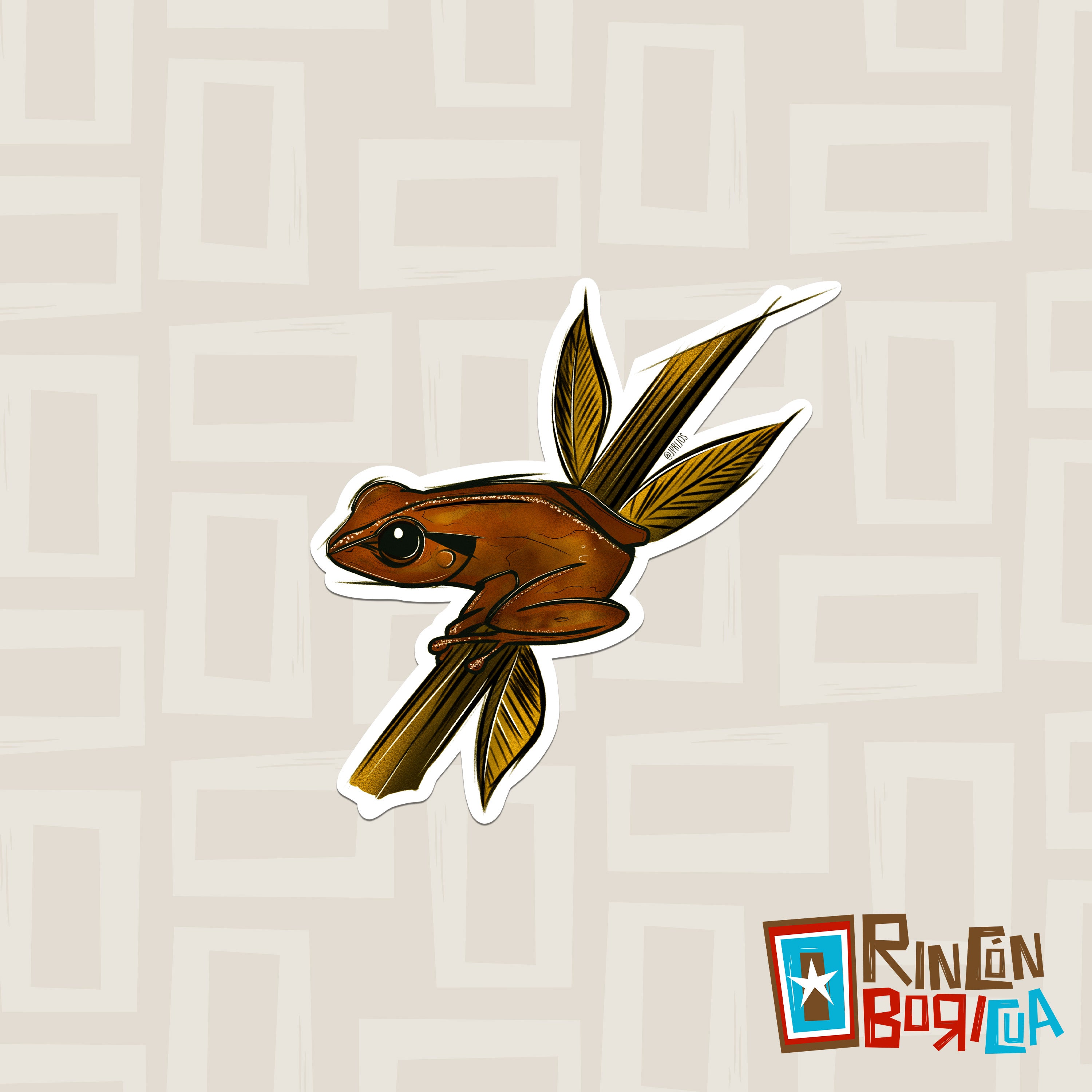 Coquí- Waterproof Sticker – J.P.Rijos